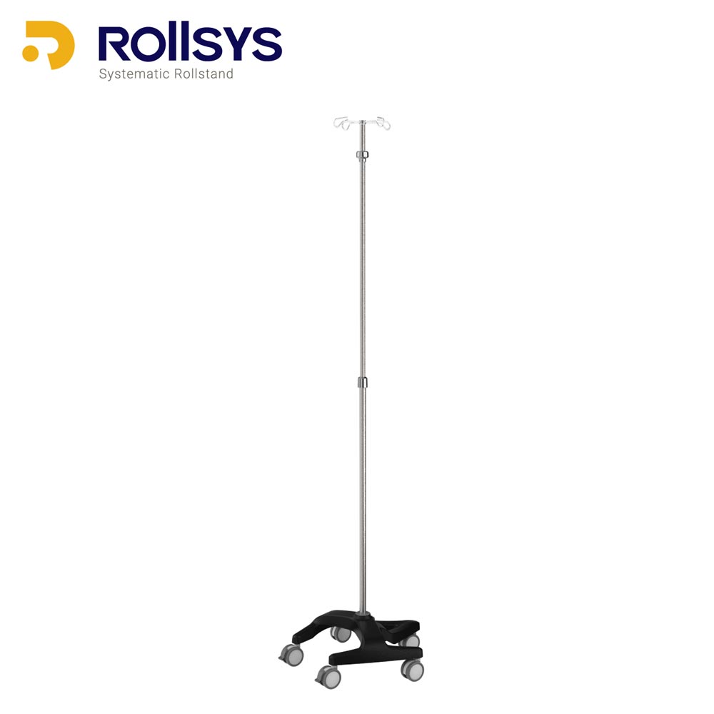 Stackable IV Stand (One-Hand-Adjustment / 22" Plastic Base), IVS5-014N ...