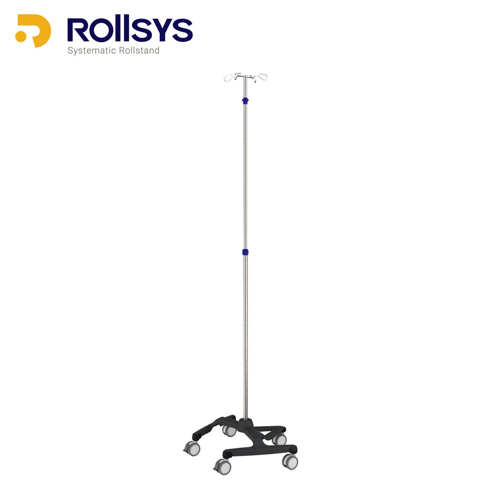 Stackable IV Stand (One-Hand-Adjustment / 24" Ductile Iron Base), IVS5 ...