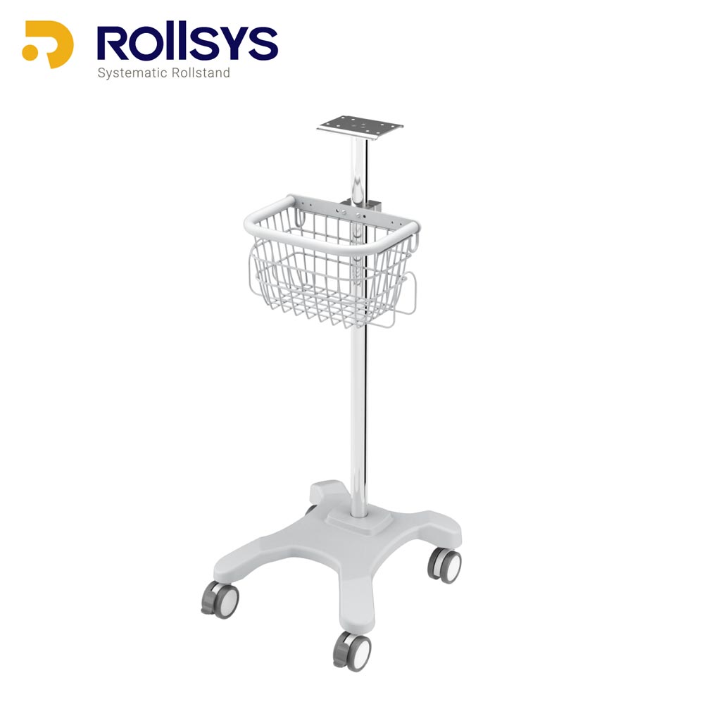 Fixed Height Medical Roll Stand with Basket (4-Leg Base), IMS-006C ...